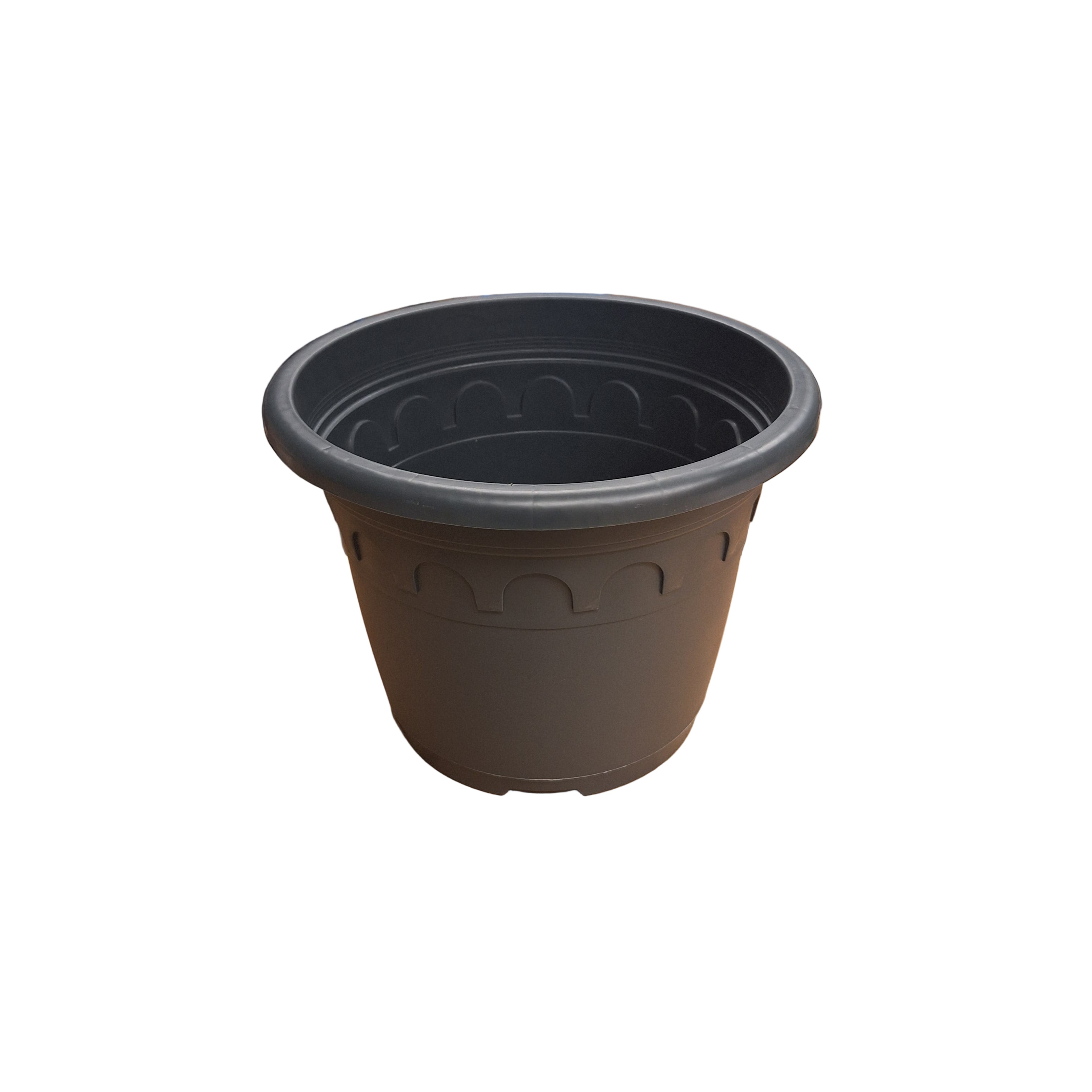 32cm 11.5L Round Plant Pots - Roma - Grey – Plant Pots Wholesale